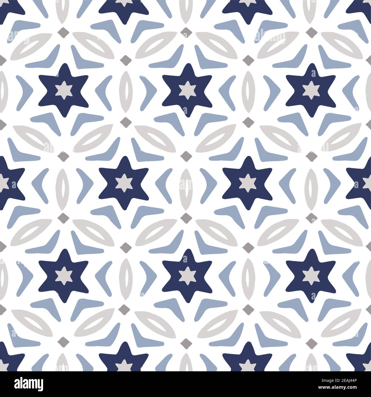 Hand drawn stars shaped Moroccan seamless pattern for Ramadan Kareem ...