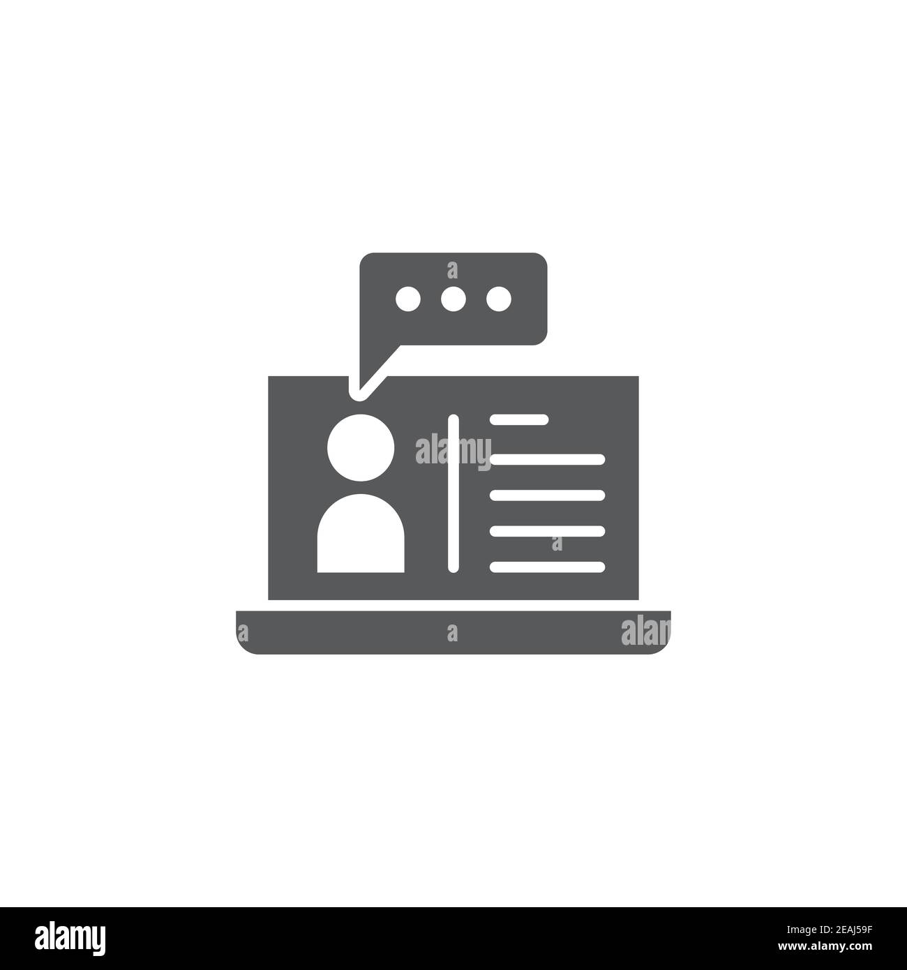 Online Training icon, color, line, outline vector sign, linear style ...