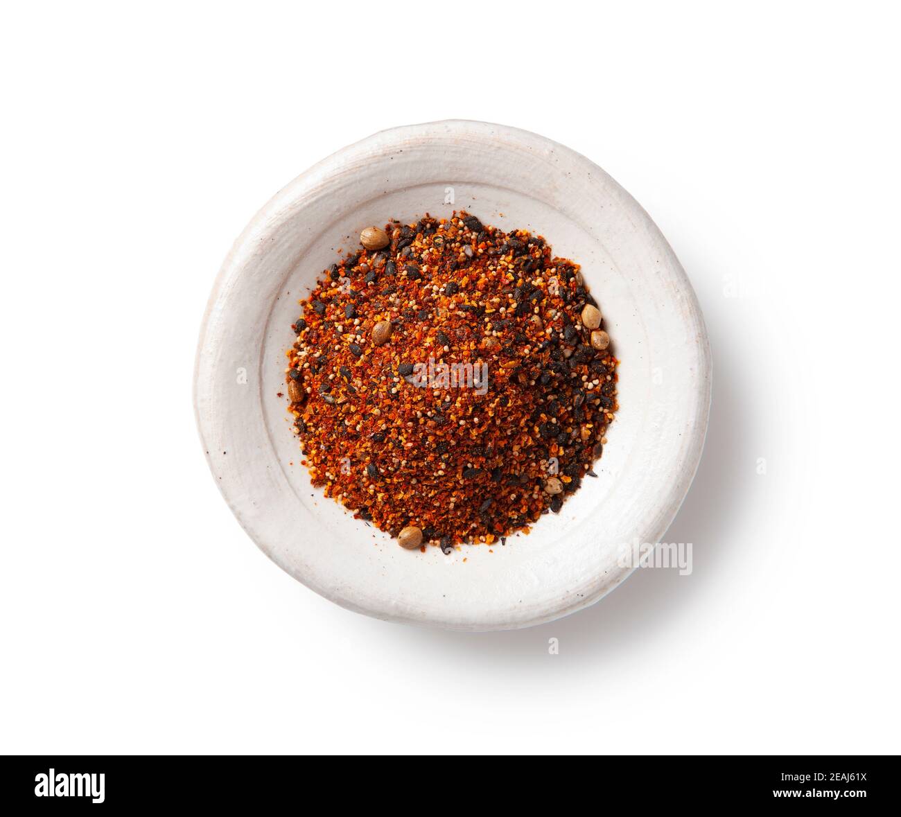 Shichimi pepper.Blend of seven spices Stock Photo - Alamy