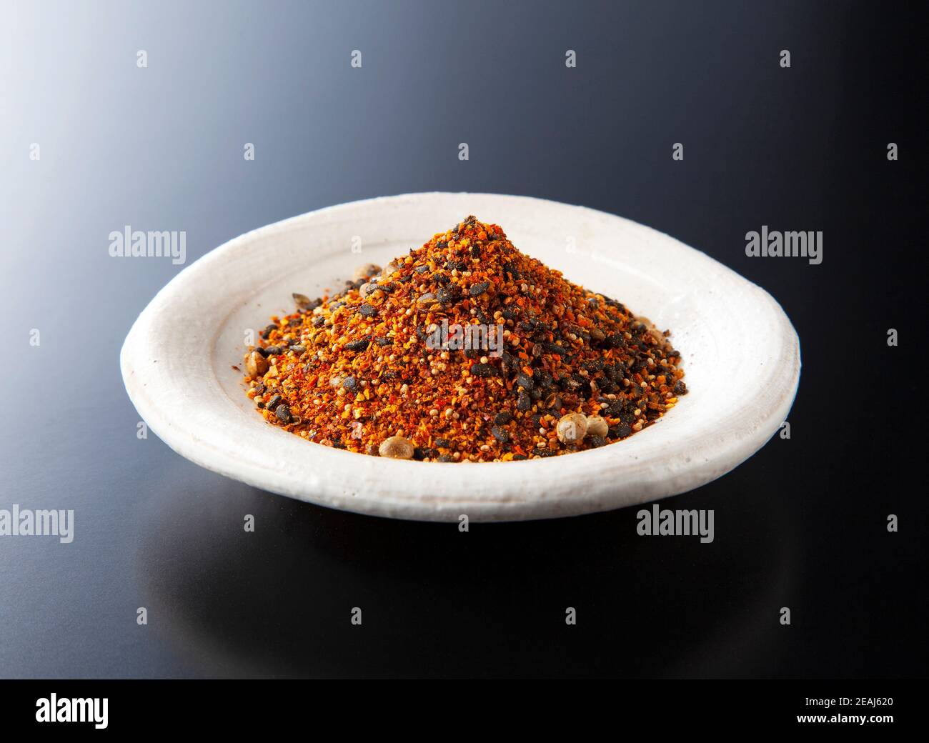 Shichimi pepper.Blend of seven spices Stock Photo - Alamy