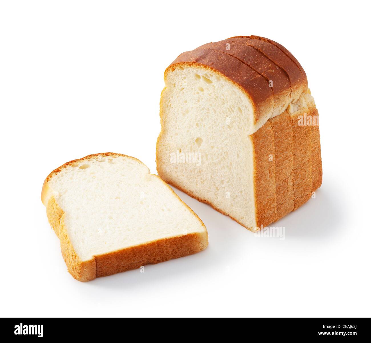 Slice of white bread isolated on white Stock Photo - Alamy