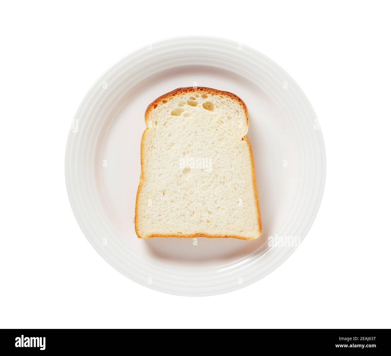 Slice of white bread isolated on white Stock Photo - Alamy
