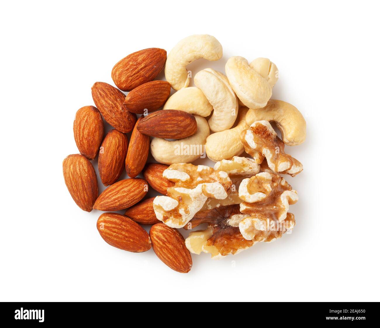 Assorted mixed nuts on white background Stock Photo - Alamy