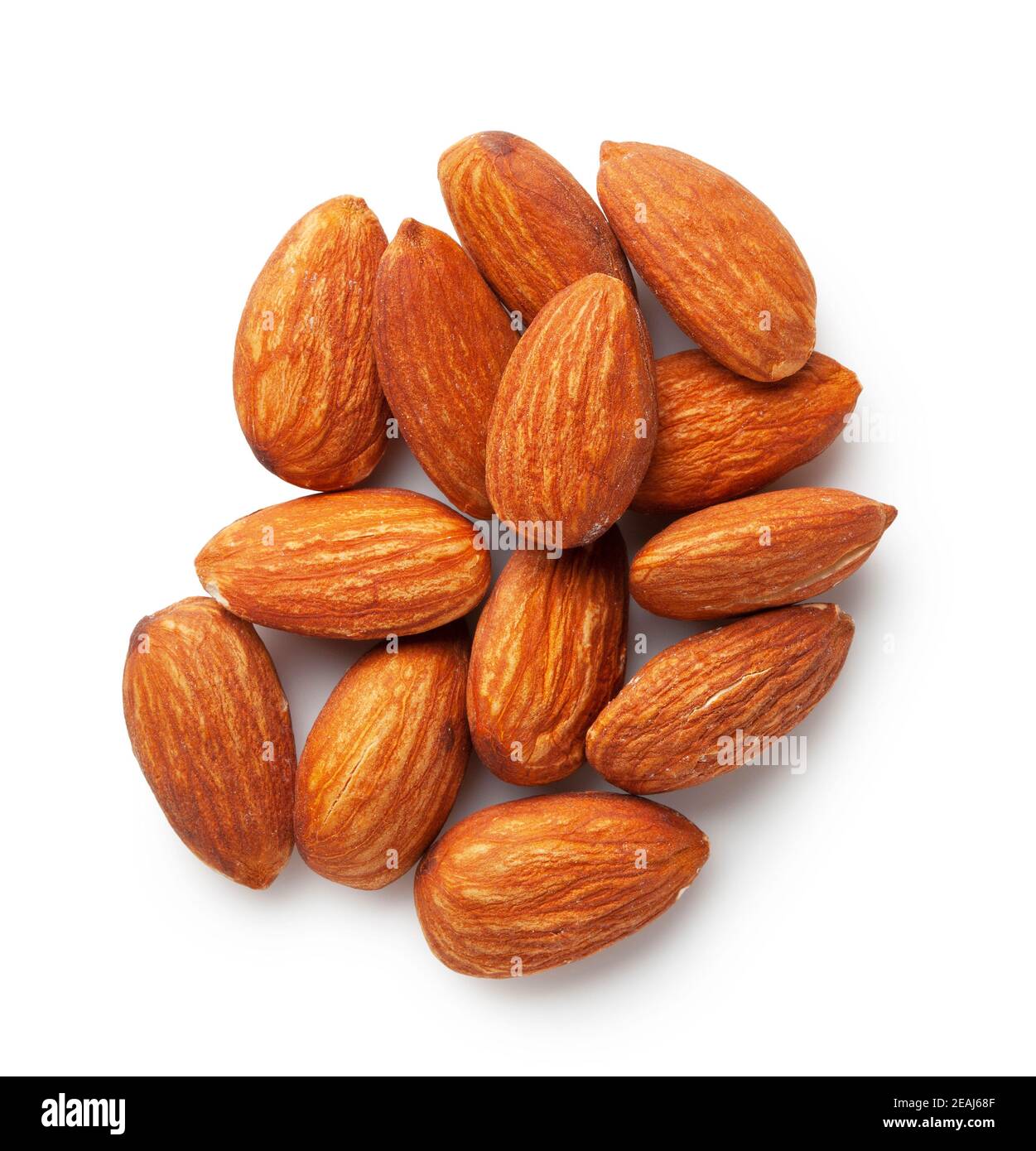pile of almonds seeds isolated on white background Stock Photo - Alamy