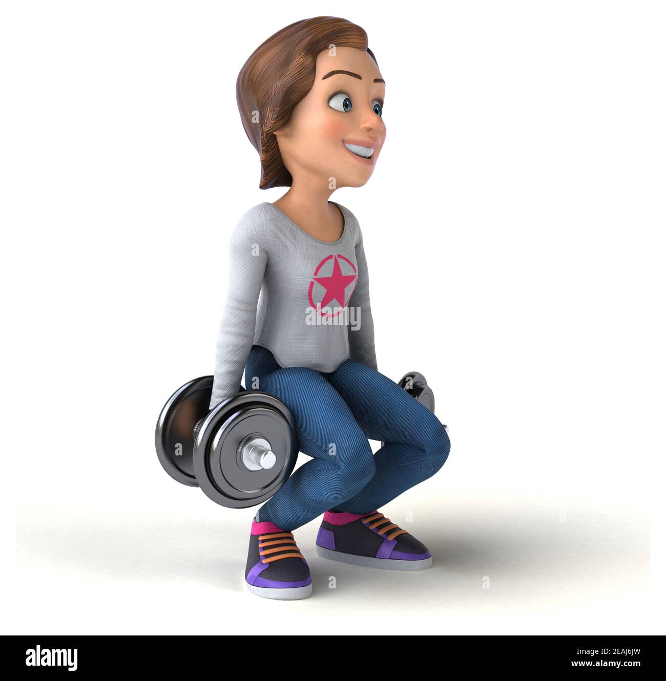 Cartoon gym girl hi-res stock photography and images - Alamy