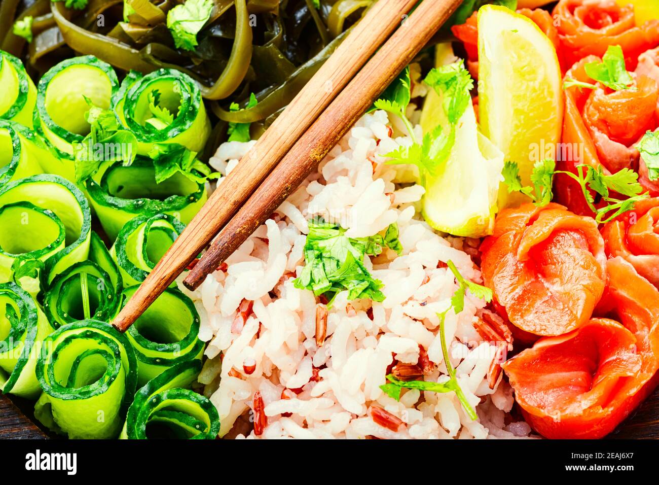 Hawaiian poke bowl Stock Photo - Alamy