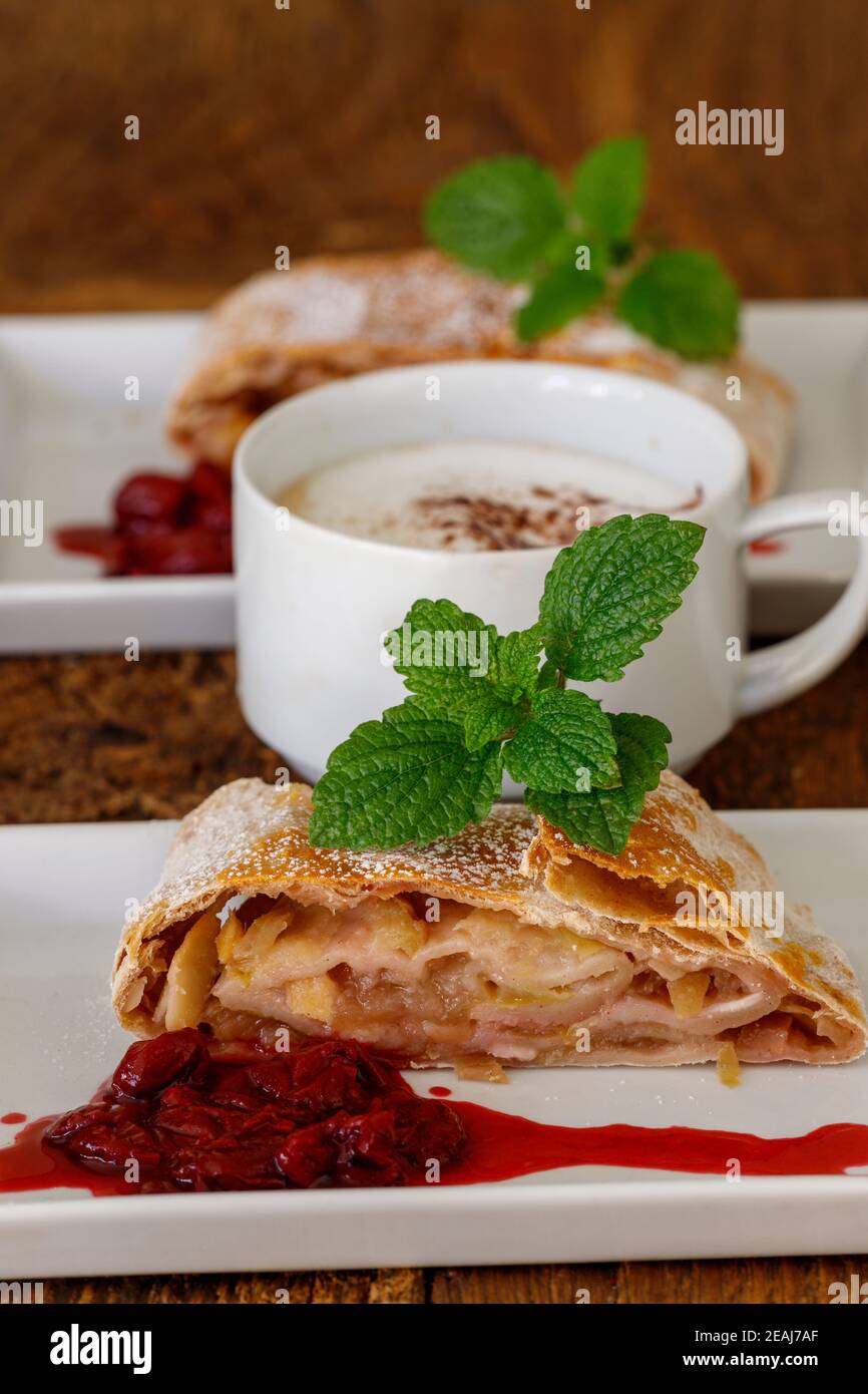 austrian apple strudel Stock Photo - Alamy