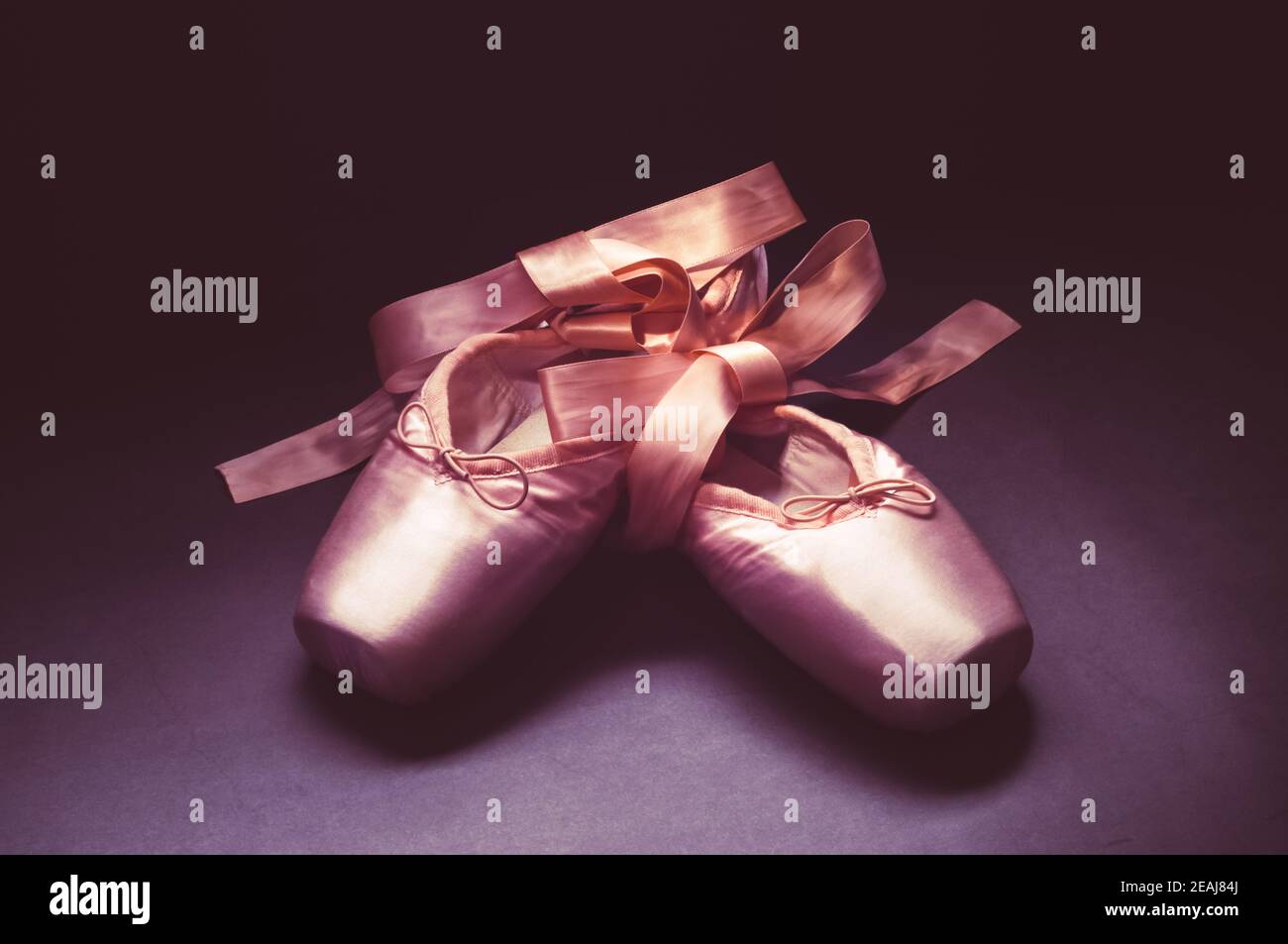 Pointe shoes ballet dance shoes with a bow of ribbons beautifully ...