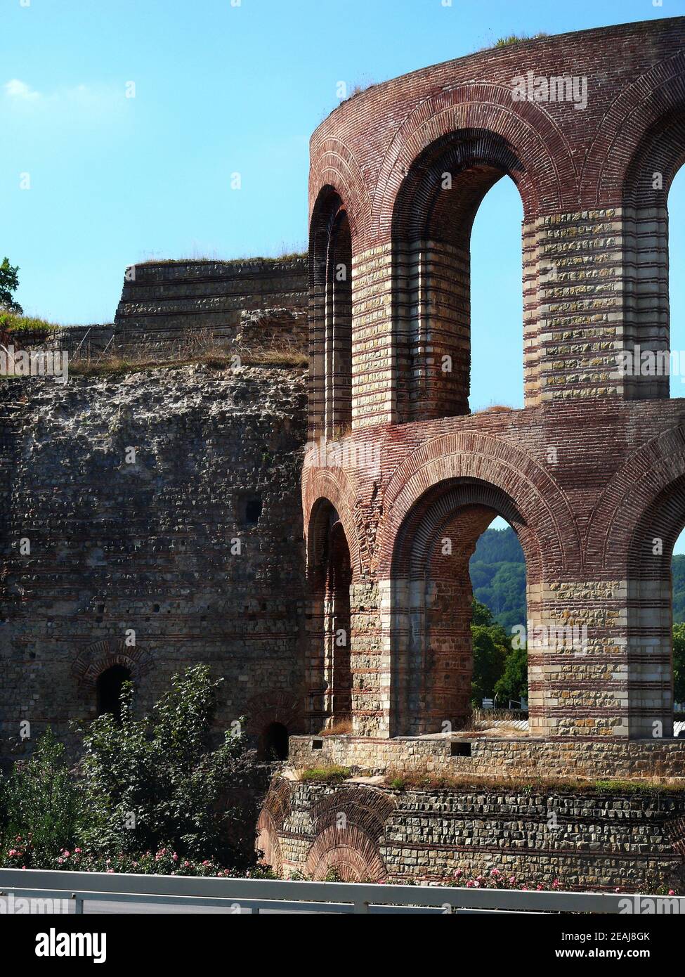 roman ruins "emperor thermal baths" in Trier Stock Photo - Alamy