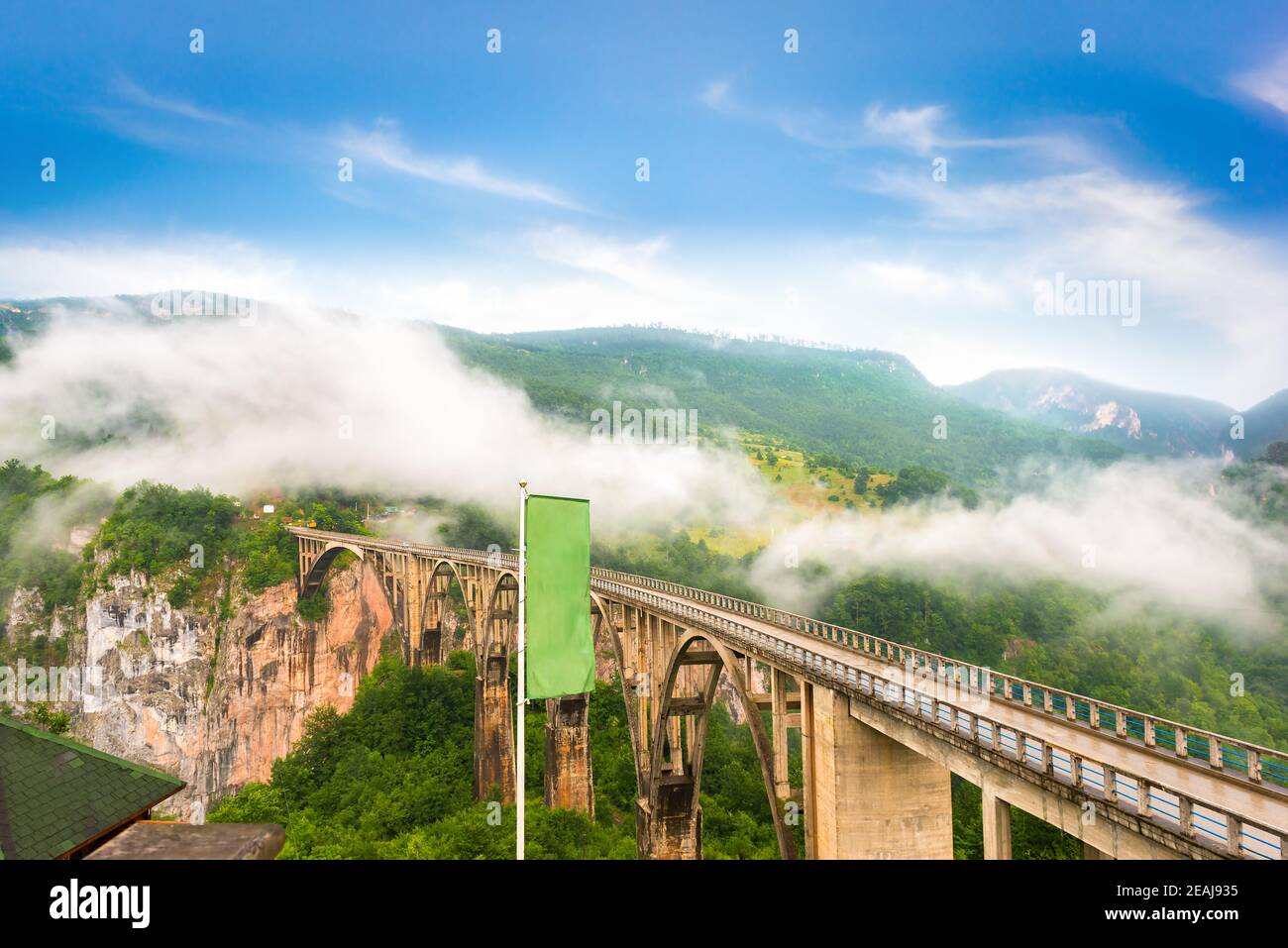 Fog over bridge Stock Photo - Alamy