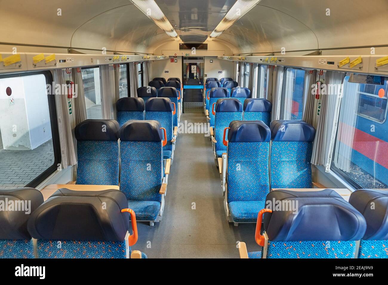 Passenger Train interior Stock Photo - Alamy