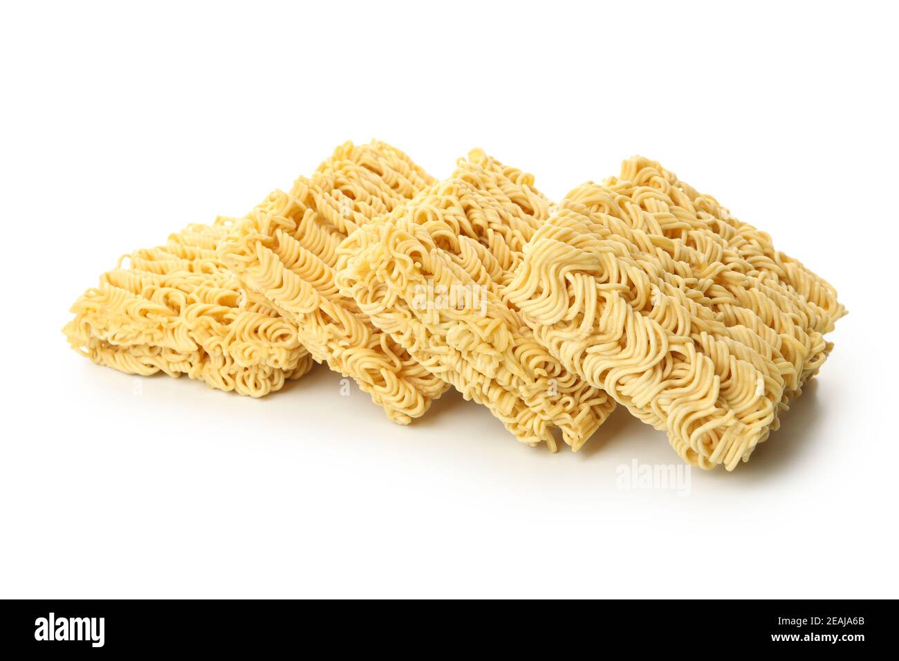 Uncooked instant noodles isolated on white background Stock Photo - Alamy