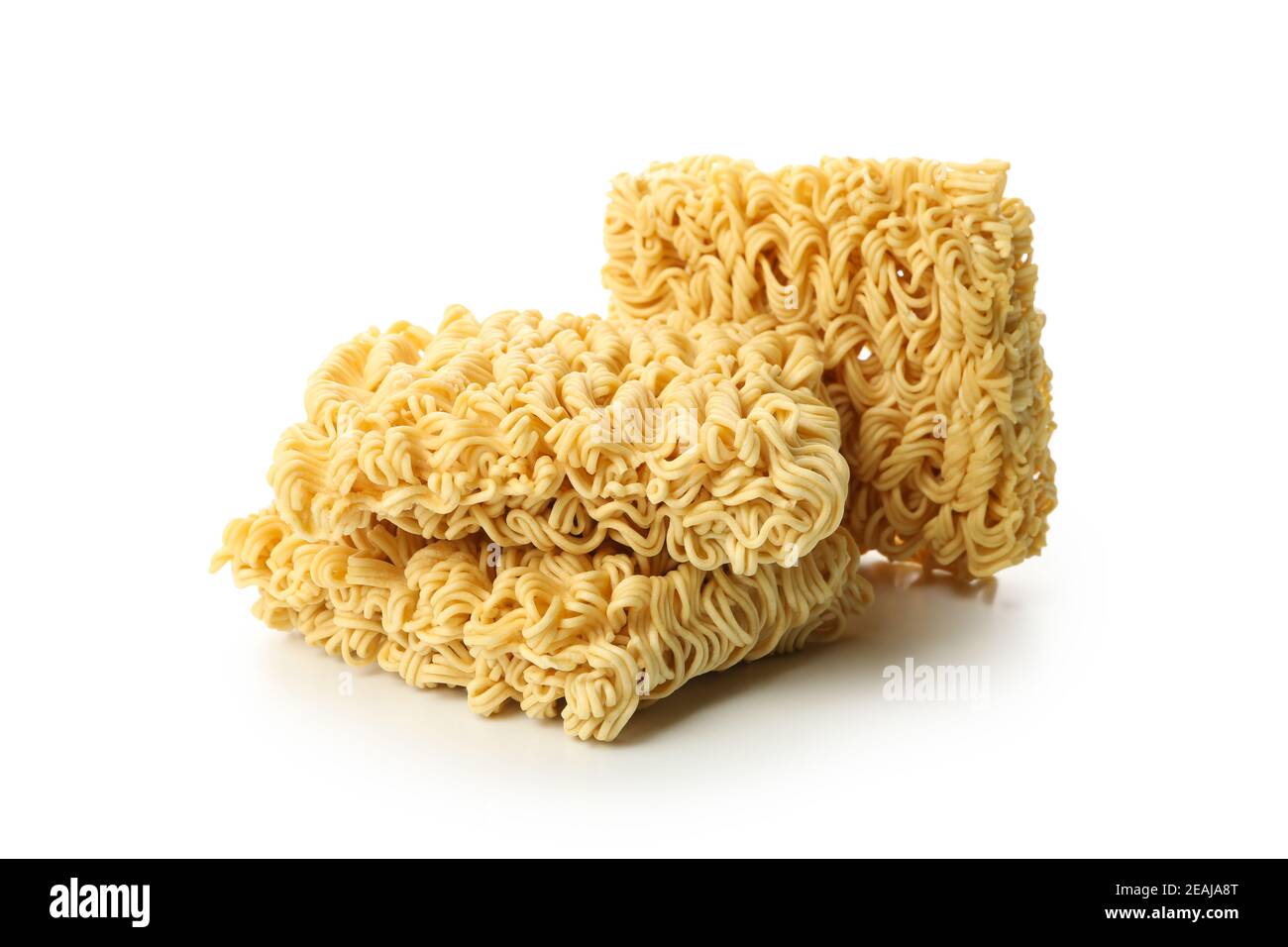 Uncooked instant noodles isolated on white background Stock Photo - Alamy