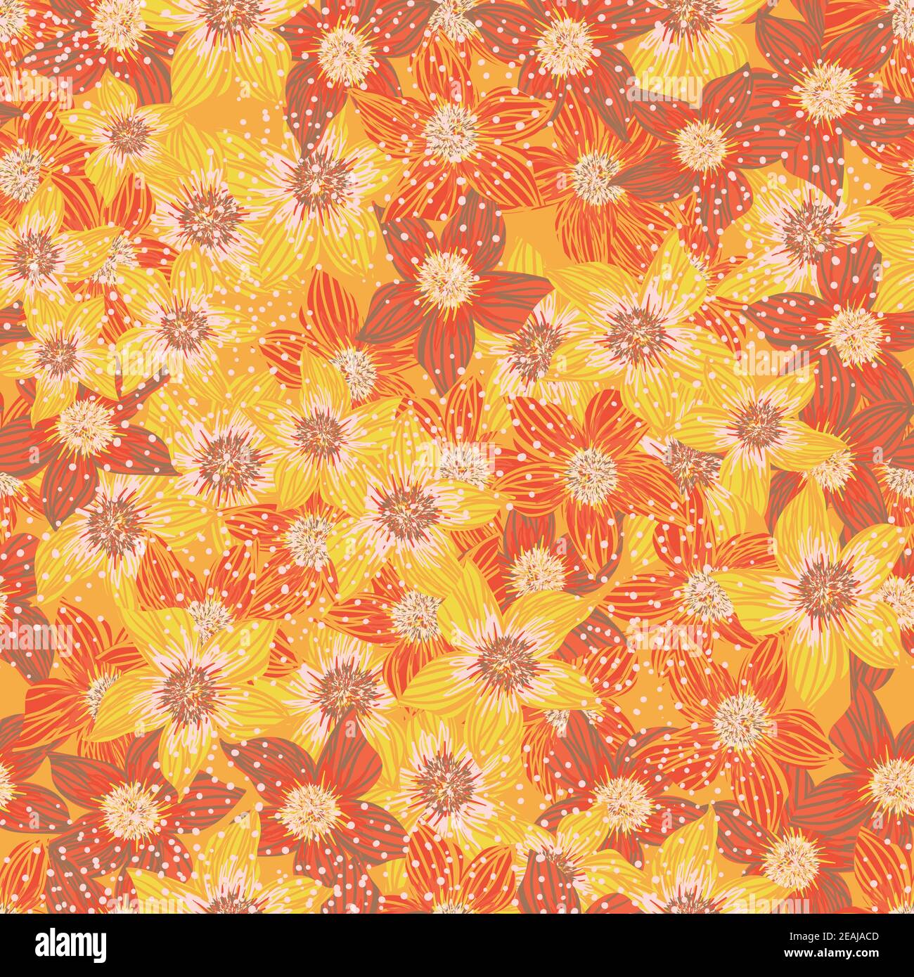 Orange yellow blooms Stock Vector Images - Alamy