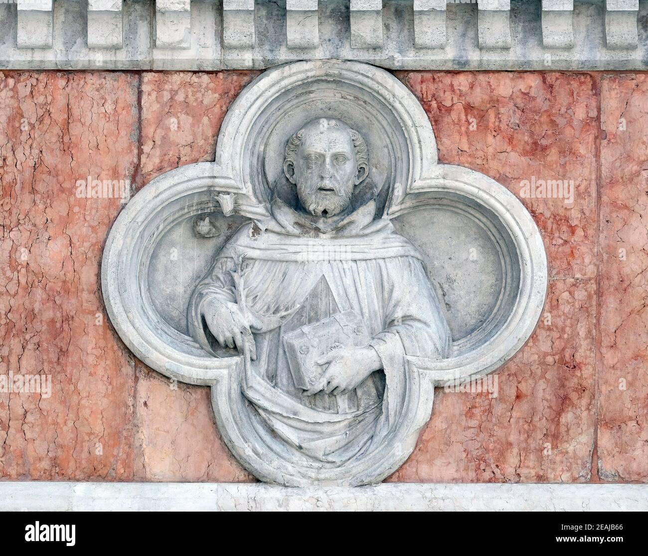 Saint Dominic by Paolo di Bonaiuto relief on facade of the San Petronio ...