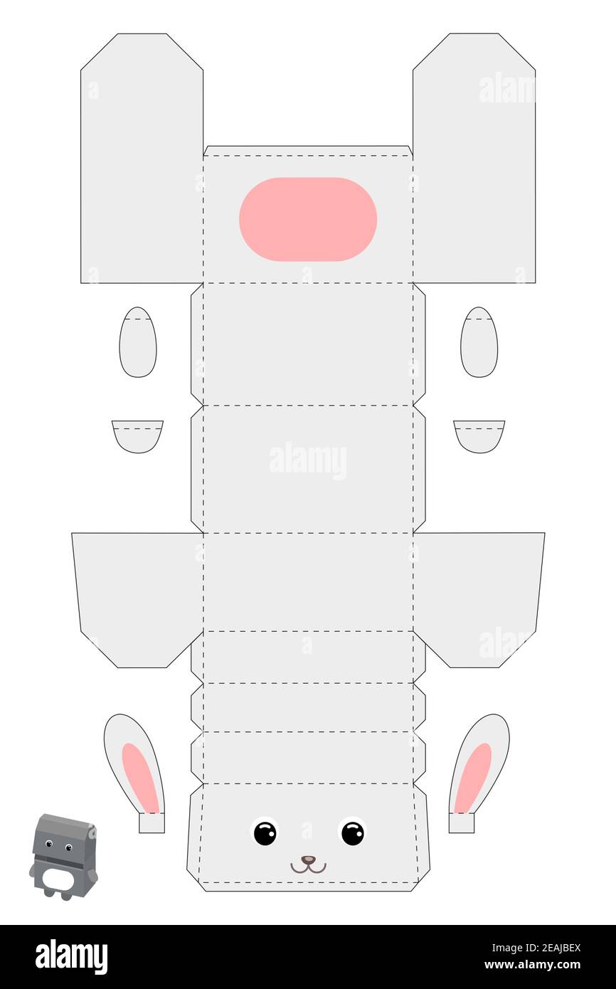 Party favor box rabbit design for for sweets, candies, small presents ...