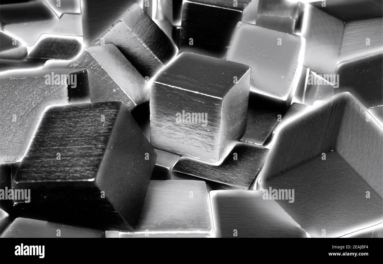 Shining cubes background - abstract monochrome background Stock Photo ...