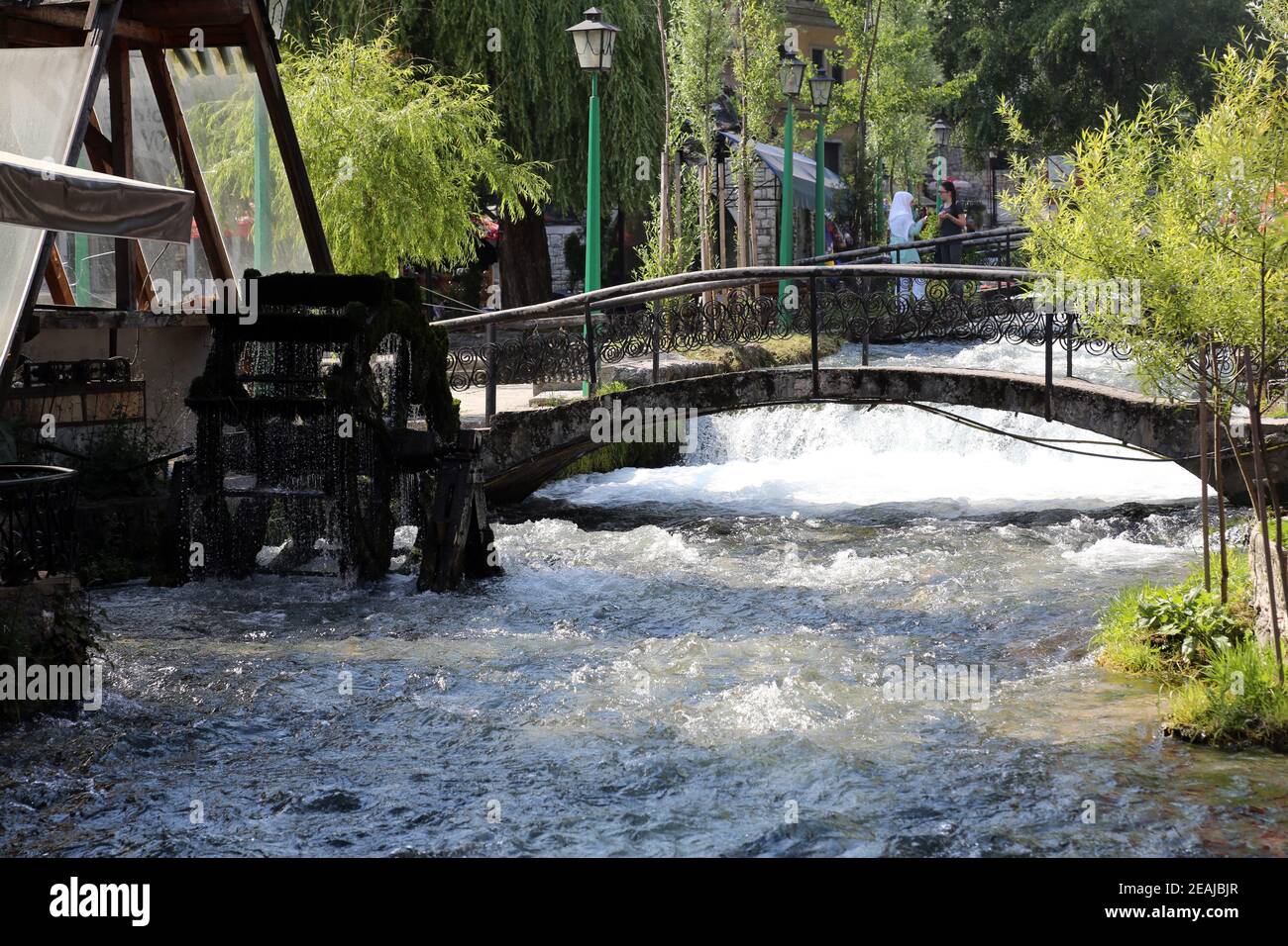 Blue water river in Travnik, Bosnia and Herzegovina Stock Photo - Alamy
