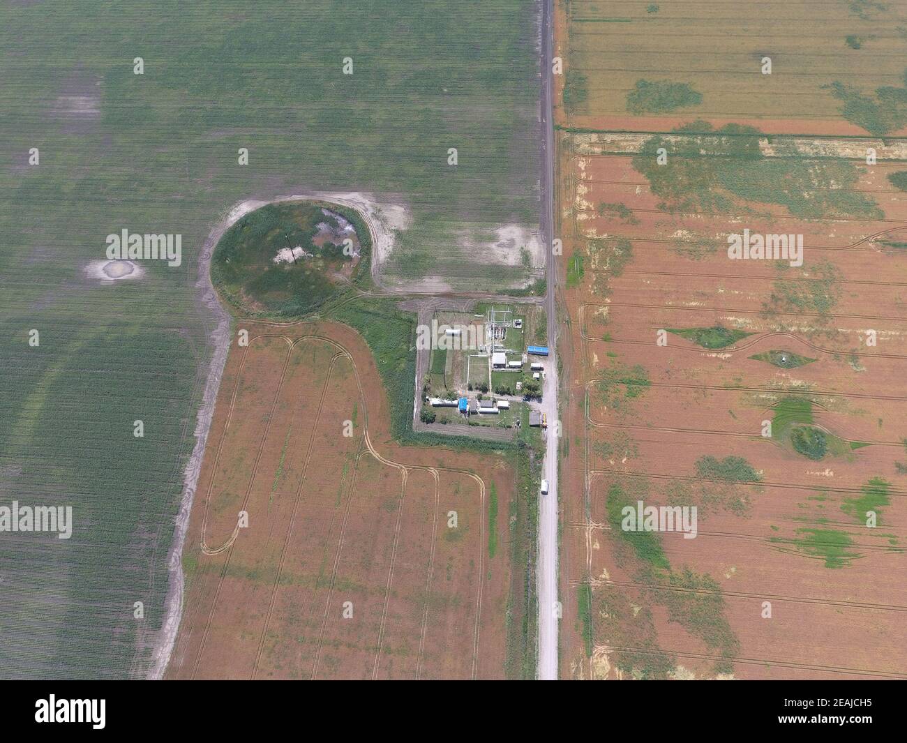 Equipment for the drying gas and condensate collection. Top view Stock Photo - Alamy