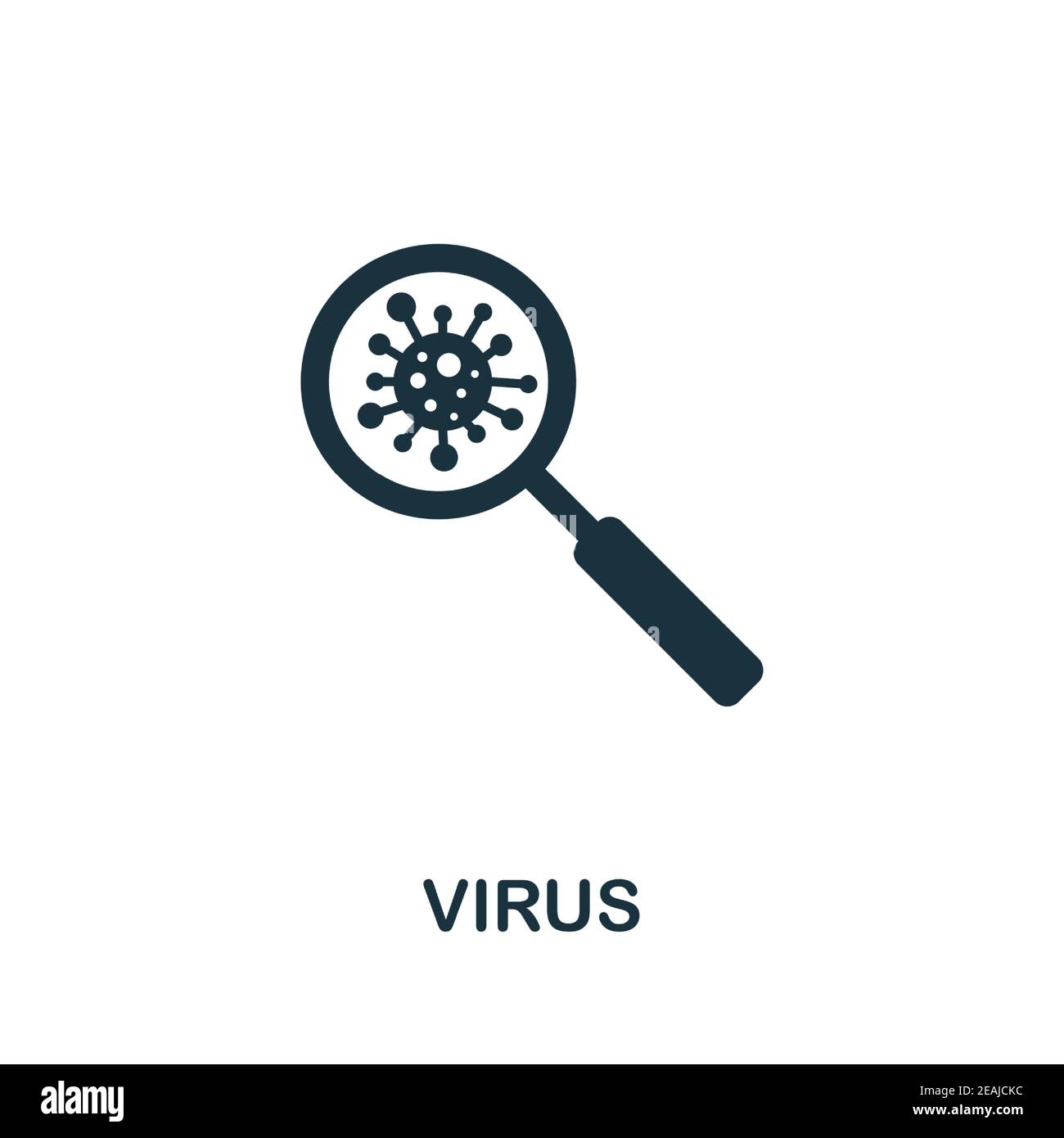 Virus Icon Simple Element From New Normality Collection Filled Monochrome Virus Icon For