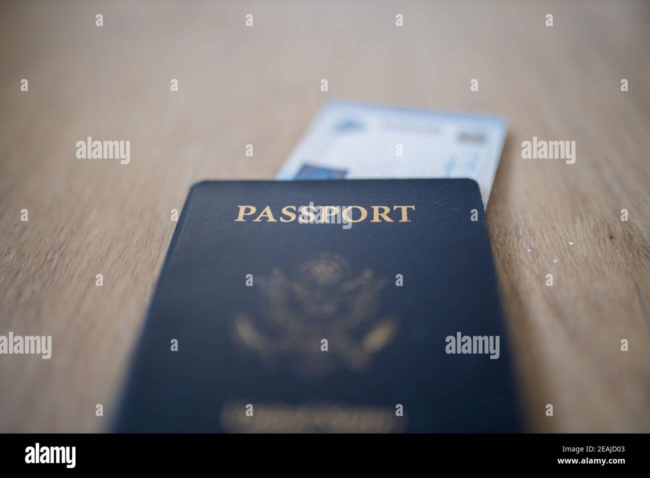 American passport inside hi-res stock photography and images - Alamy