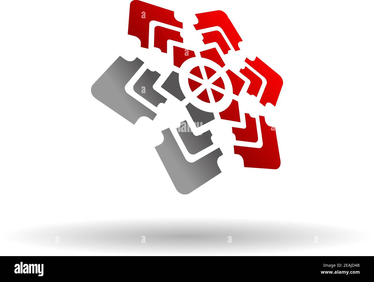 Abstract gray and red symbol for business or company idea design Stock ...