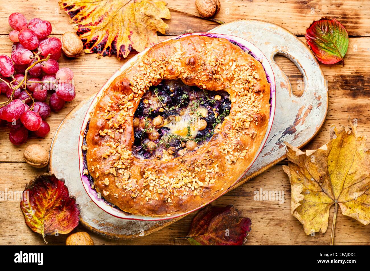 Delicious grape pie Stock Photo - Alamy