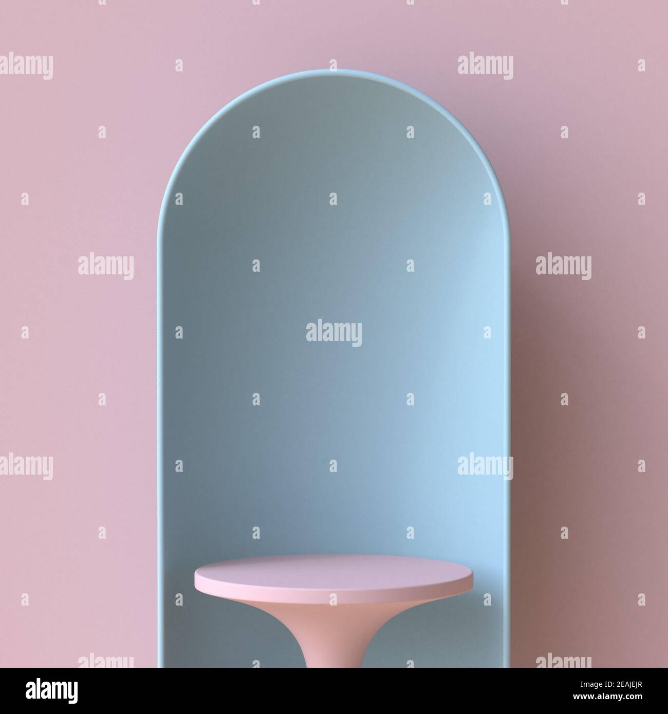 Mock up podium for product presentation in blue niche 3D Stock Photo ...