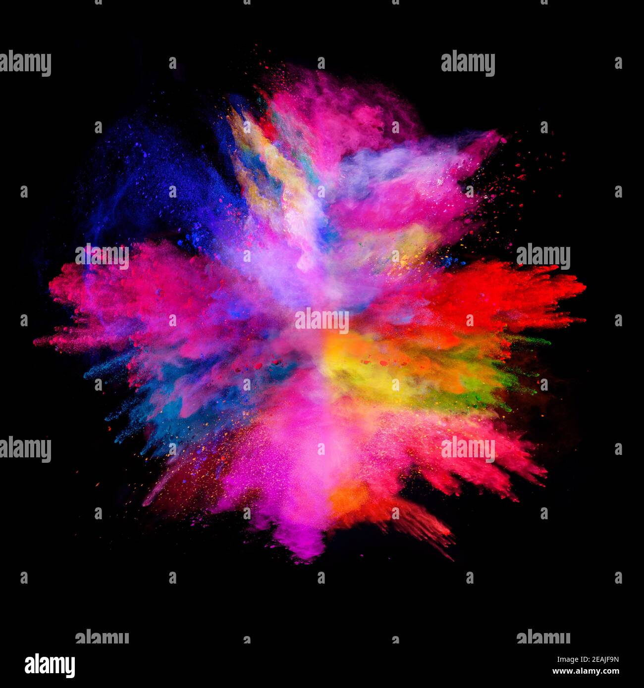 explosion color black background Stock Photo - Alamy