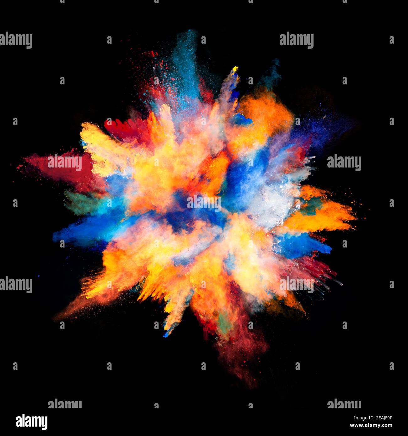 explosion color black background Stock Photo - Alamy