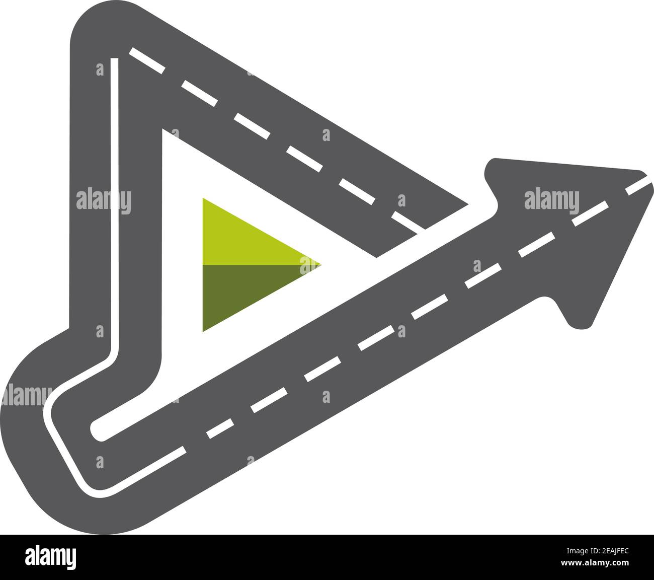 Triangle road Stock Vector Images - Alamy