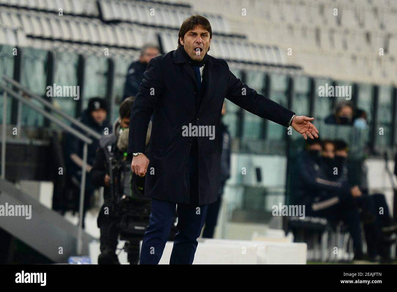 Antonio Conte Head coach of Fc Internazionale during the Coppa Italia ...
