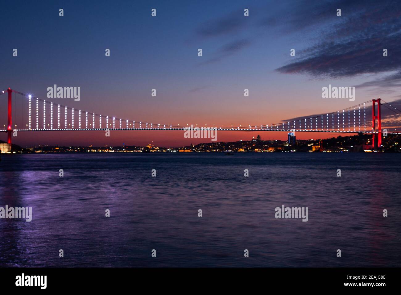 Colorful afternoon and Bosphorus Bridge Stock Photo - Alamy