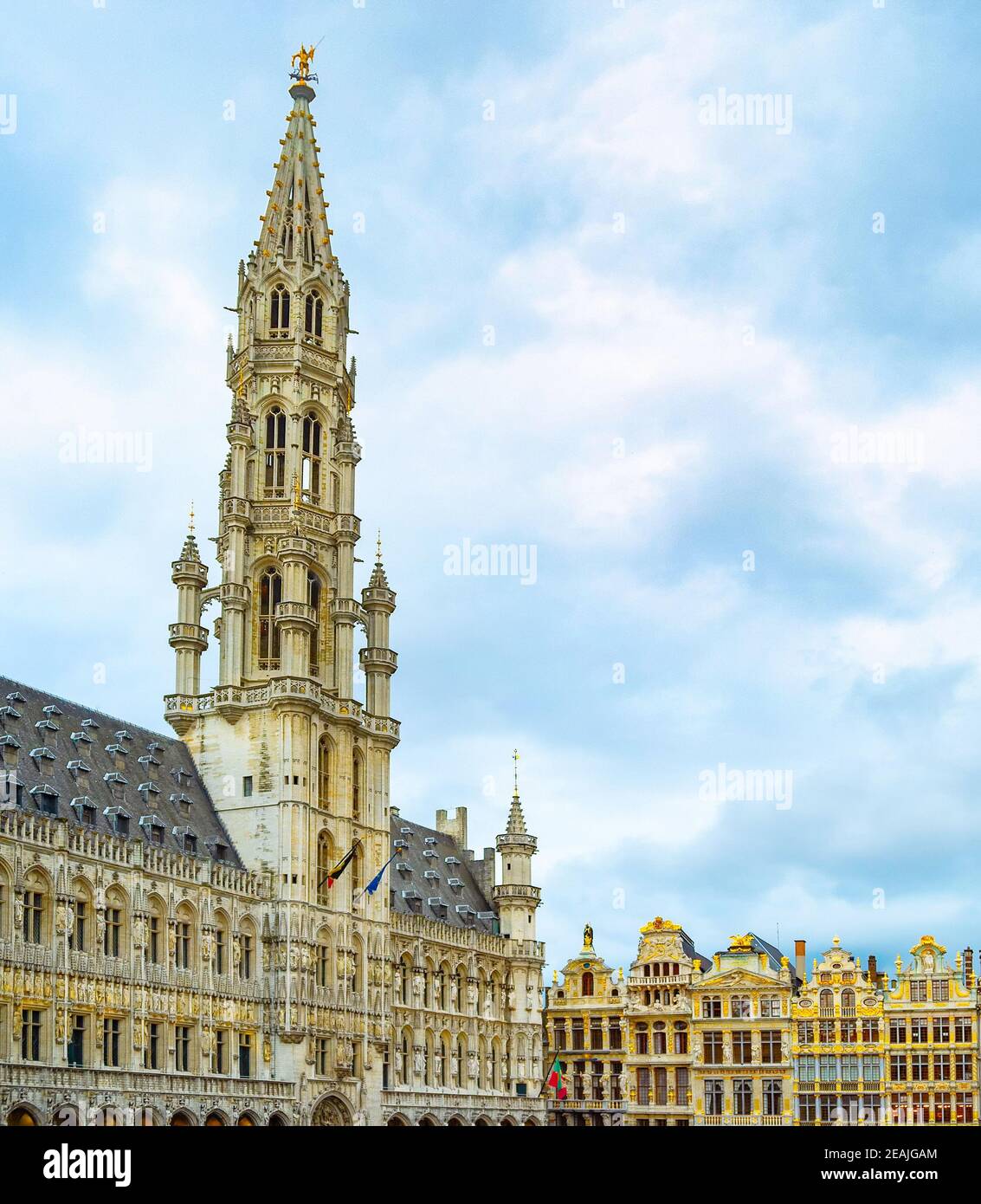 Grand Place square architecture, Brussels Stock Photo - Alamy