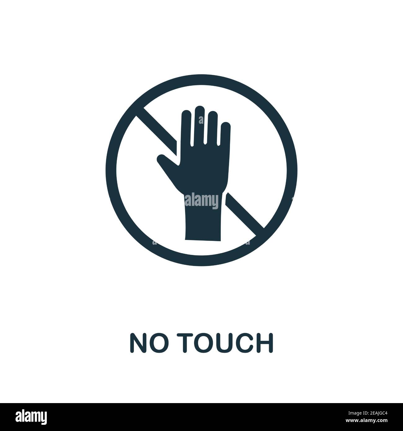 No Touch icon. Simple element from new normality collection. Filled ...