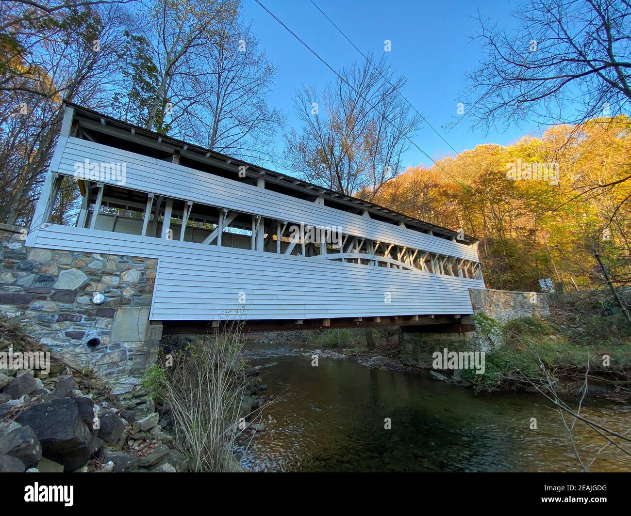 The Knox Covered Bridge at Valley Forge National Historical Park Stock ...