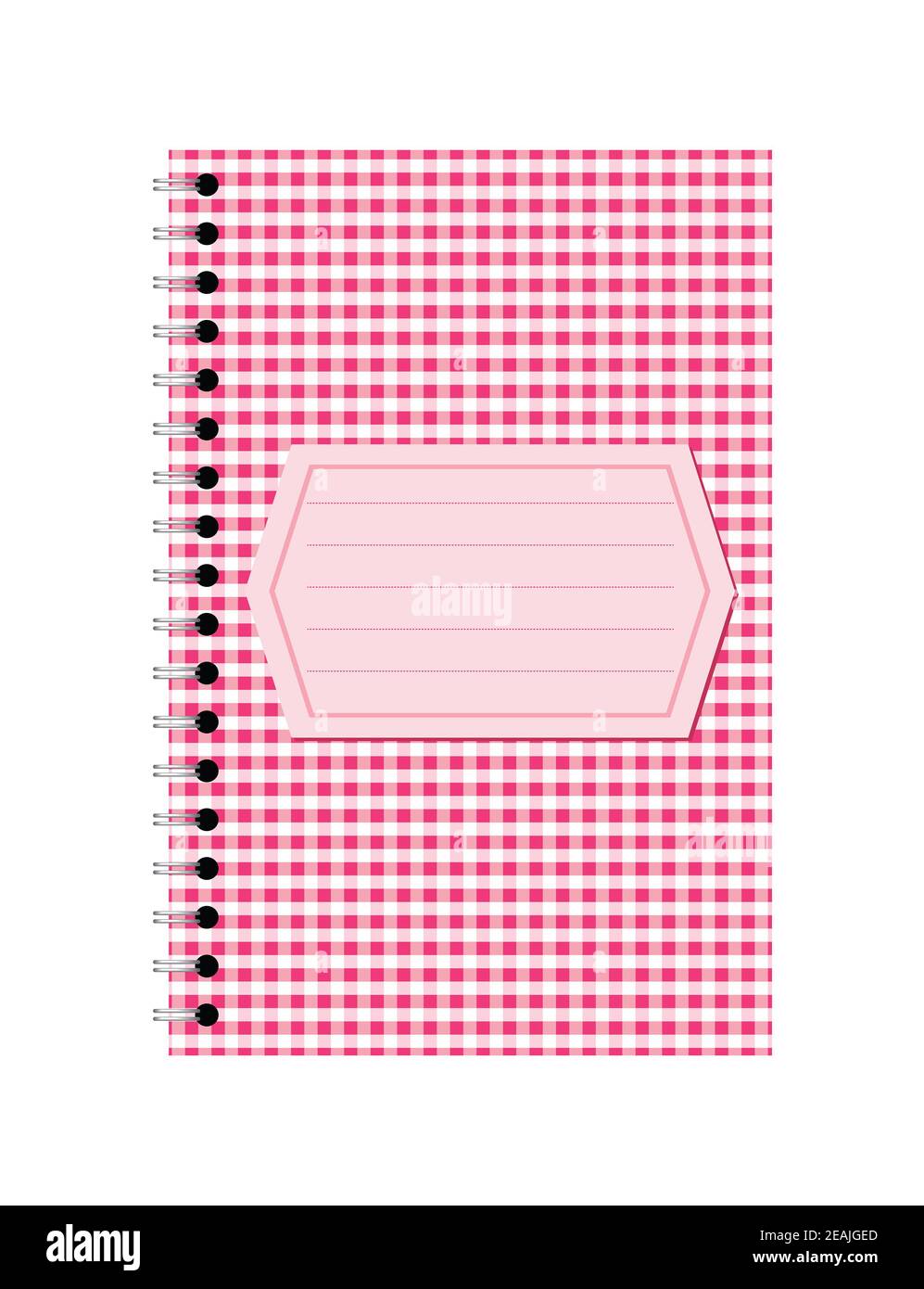 Vector pink paper notebook Stock Photo - Alamy