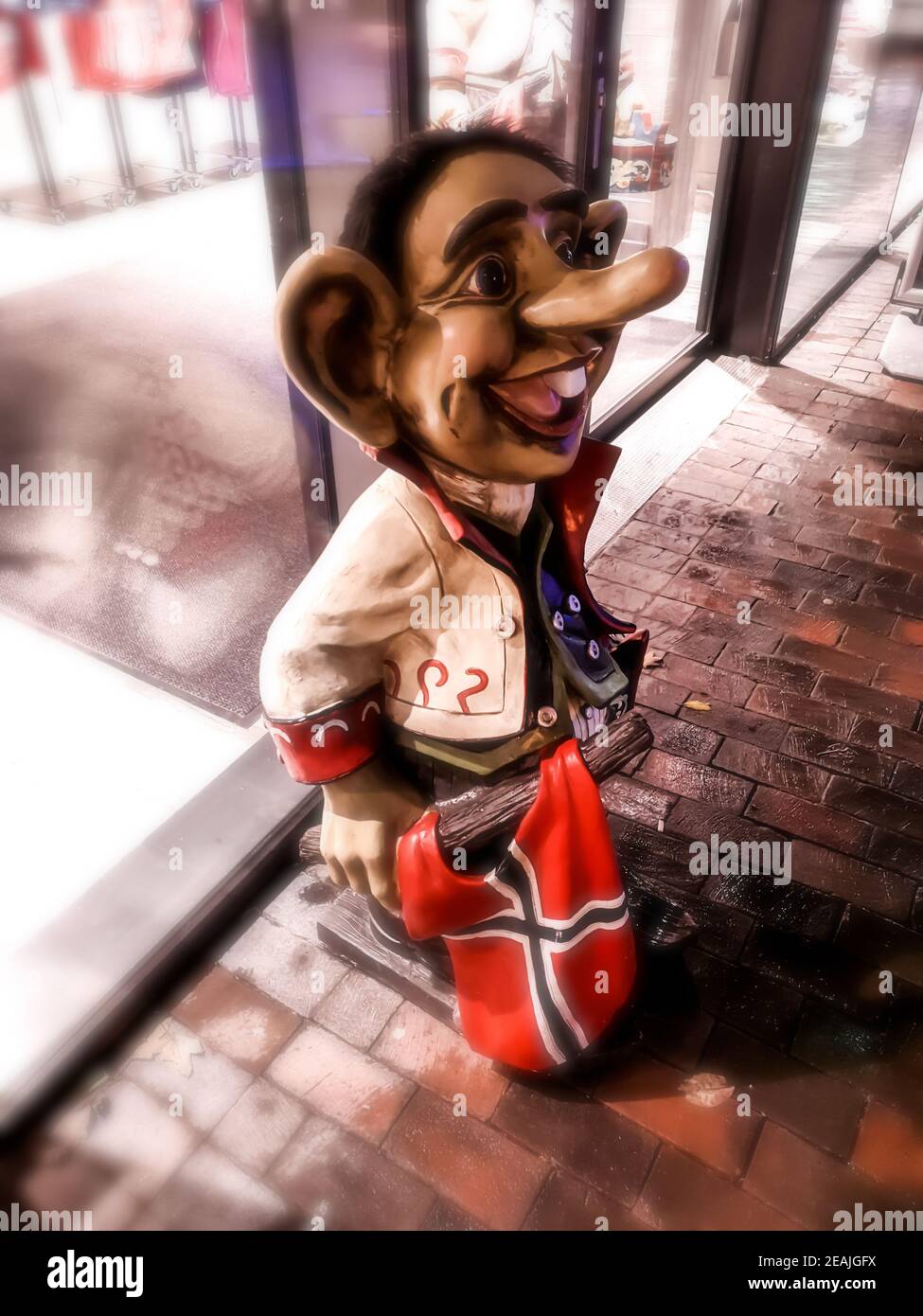 smiling troll with a long nose - TromsÃ¸ Stock Photo - Alamy