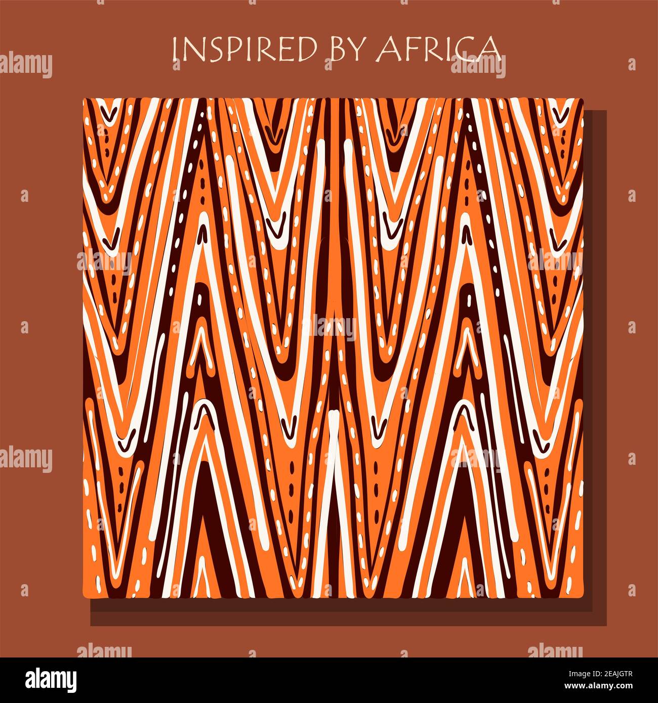 African background, flyer with grunge tribal traditional pattern ...