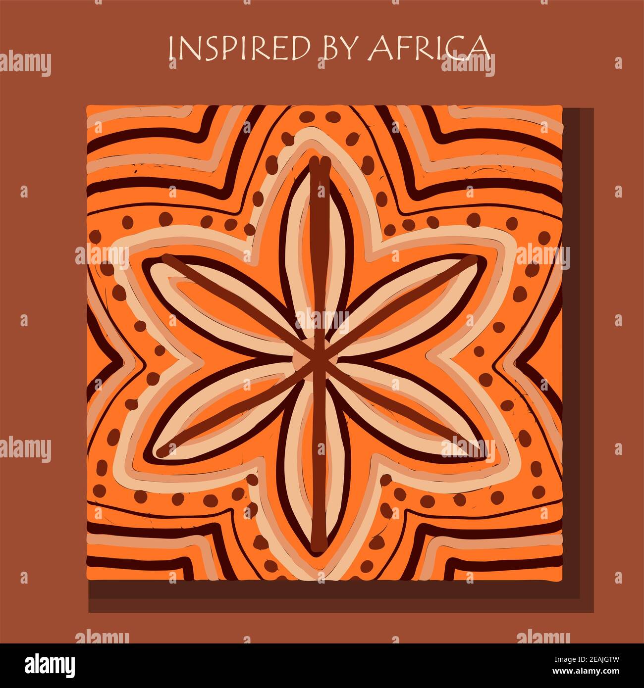 African background, flyer with grunge tribal traditional pattern ...