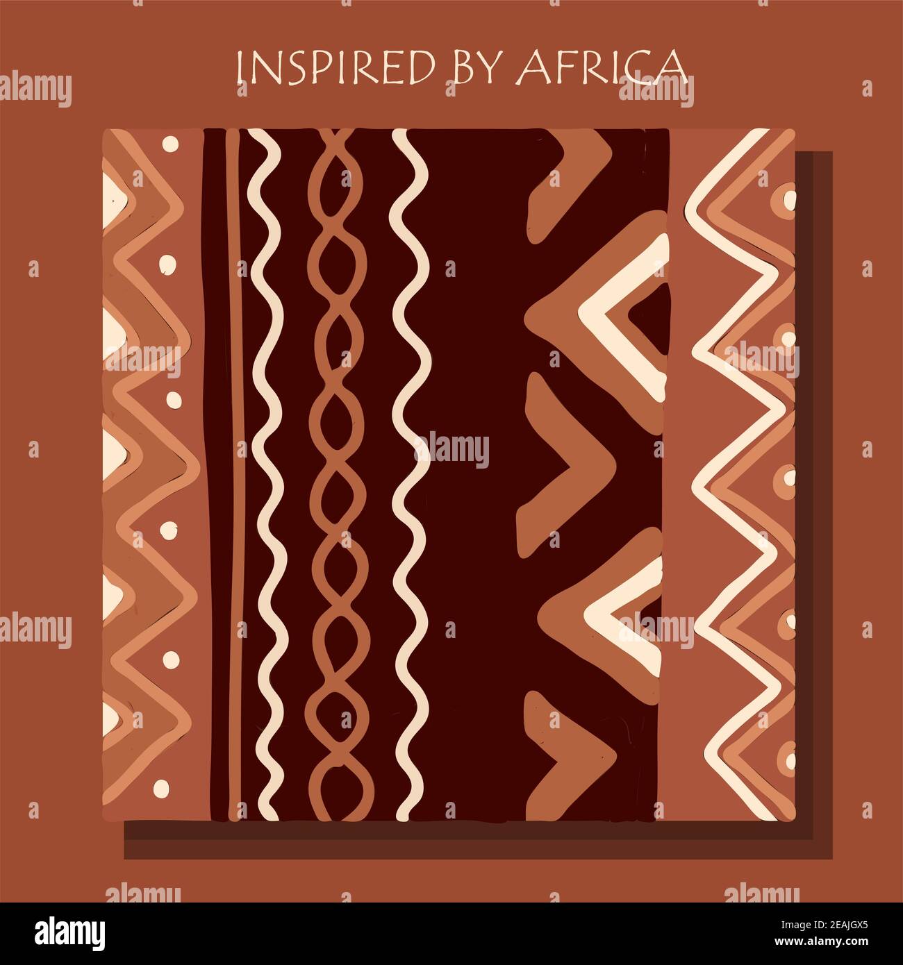 African background, flyer with grunge tribal traditional pattern ...