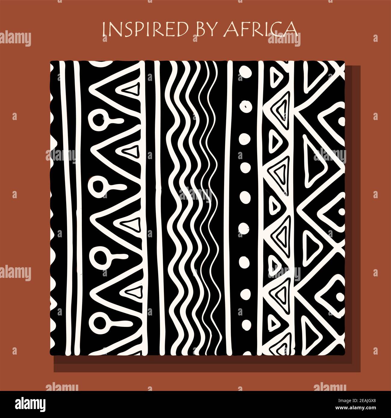 African background, flyer with grunge tribal traditional pattern ...