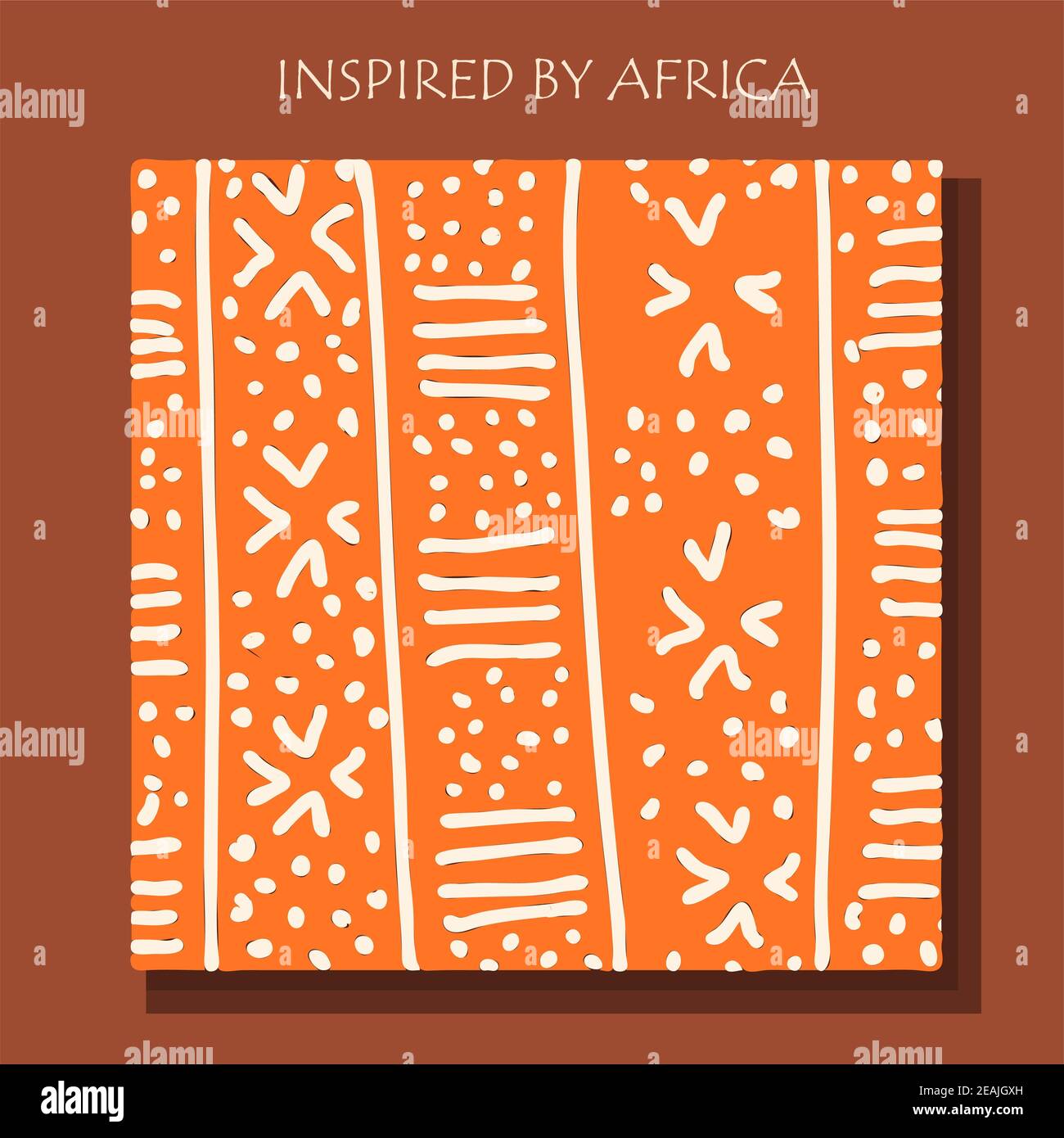 African background, flyer with grunge tribal traditional pattern ...
