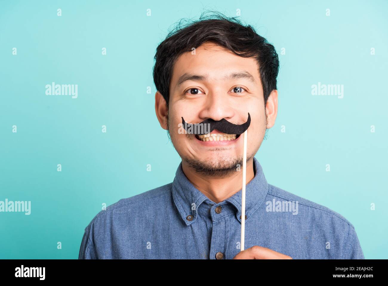 Funny man and moustache hi-res stock photography and images - Alamy
