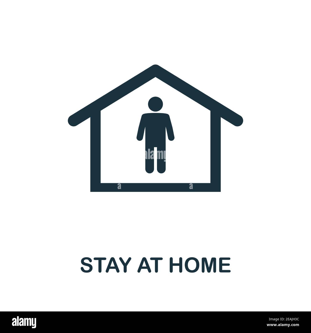 Stay At Home icon. Simple element from new normality collection. Filled ...
