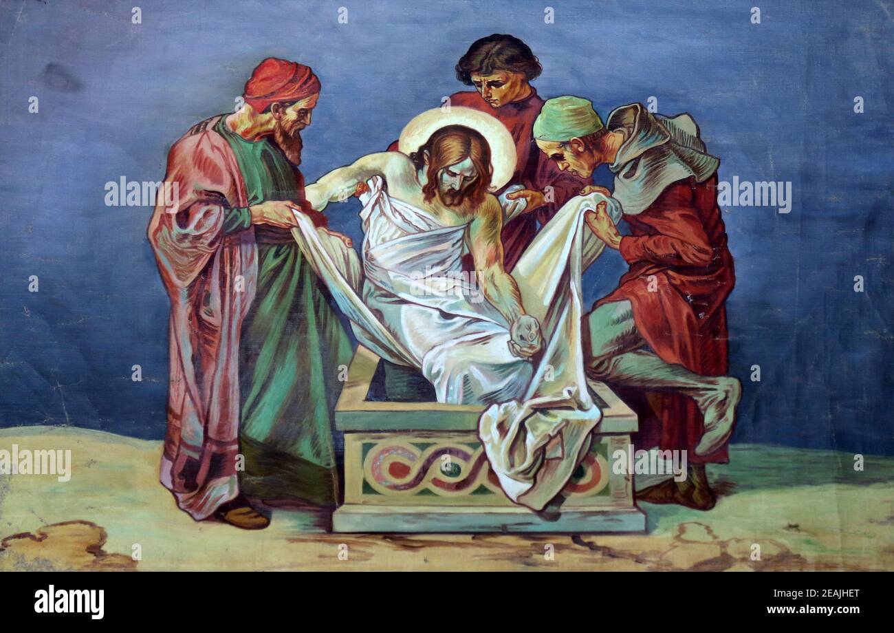 Jesus laid in the tomb hi-res stock photography and images - Alamy
