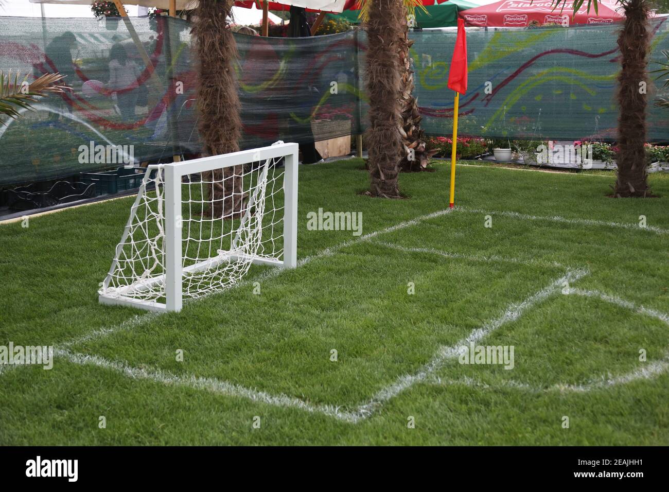 Empty professional soccer net hi-res stock photography and images - Alamy