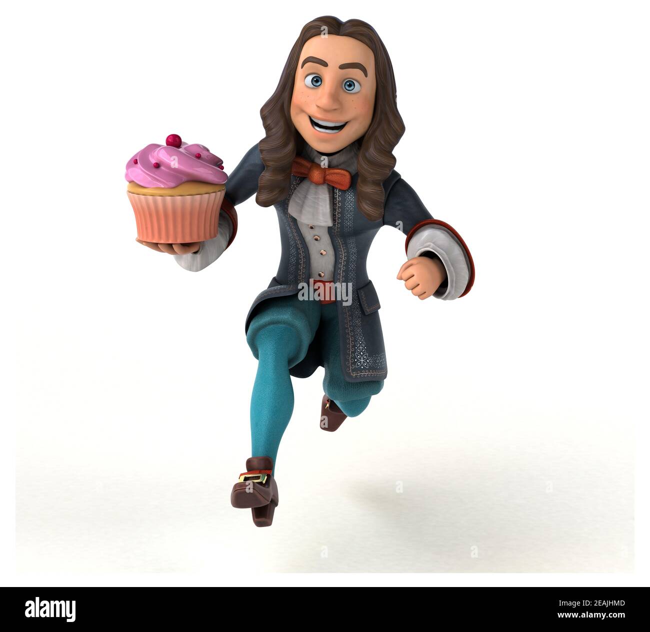 3D Illustration of a cartoon man in historical baroque costume Stock ...
