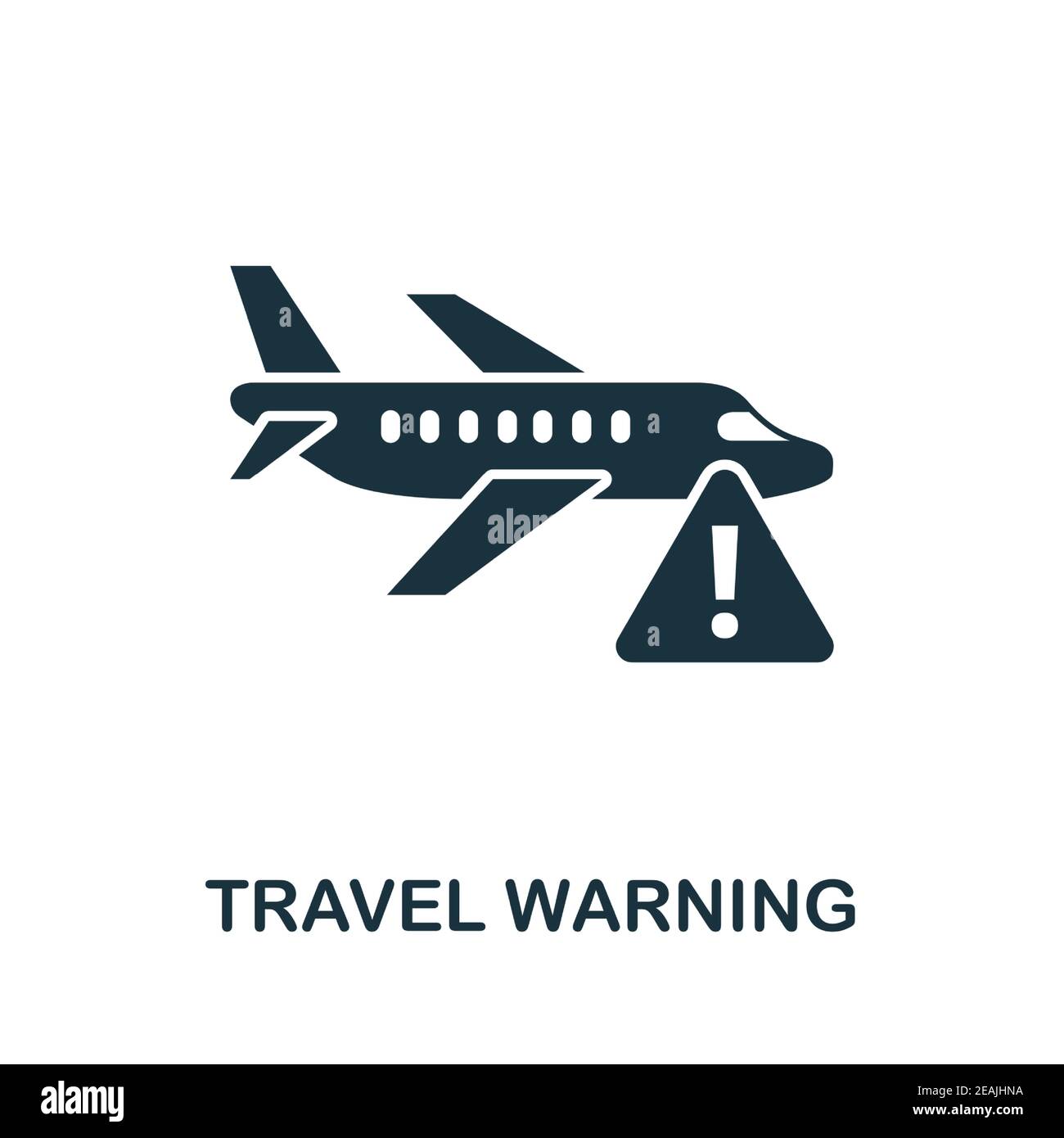 Travel Warning icon. Simple element from new normality collection ...