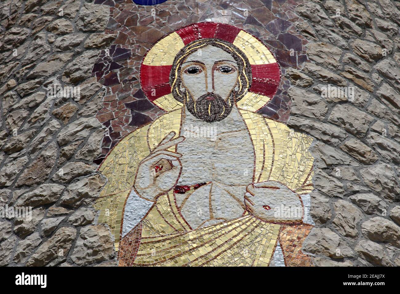 Jesus, the shrine of Our Lady of Lourdes in Vepric, Croatia Stock Photo ...